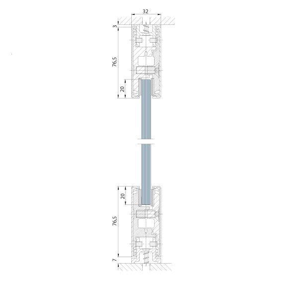 Klemskinne bund - TP76 - Glasvægge - Hansen Lellinge A/S
